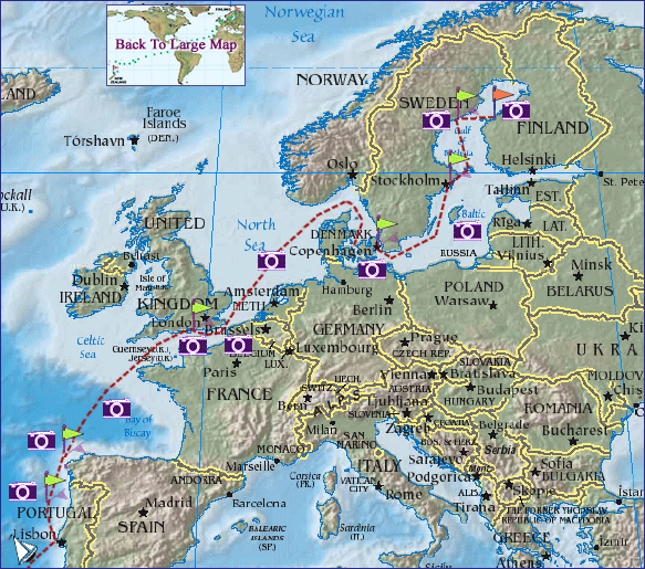 The Apsara Sailing Journey: Routing: Europe